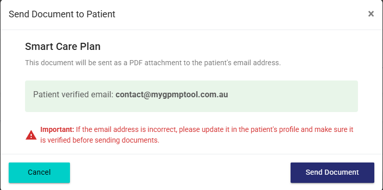Email the document to the patient